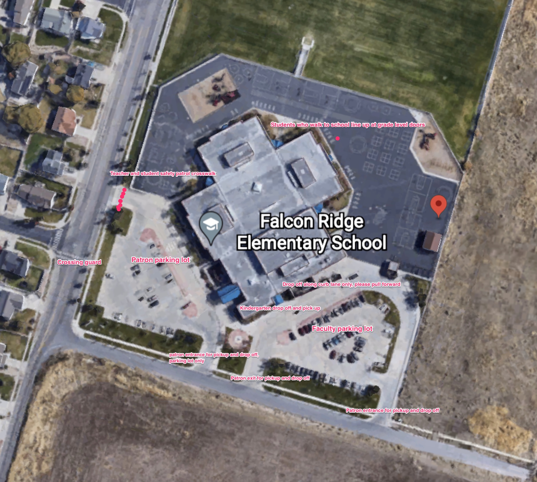 Safe Walking Routes – Falcon Ridge Elementary